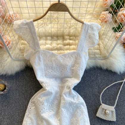 Cute A Line Lace Halter Strap Summer Dress on Luulla