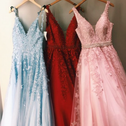 A Line Blue Formal Evening Dresses on Luulla