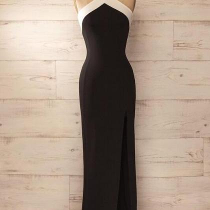 Simple Cross Straps Prom Dress With Split on Luulla