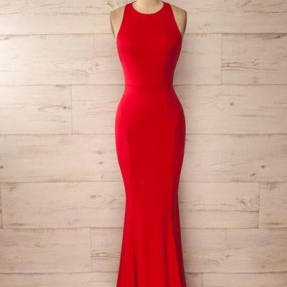 A Line Red Long Prom Dresses on Luulla