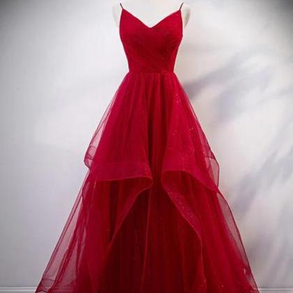 Fashion Long Red Evening Dress Party Gowns on Luulla