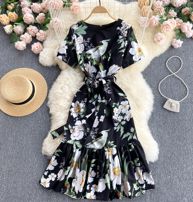 Cute Short Floral Dress Summer Dress on Luulla