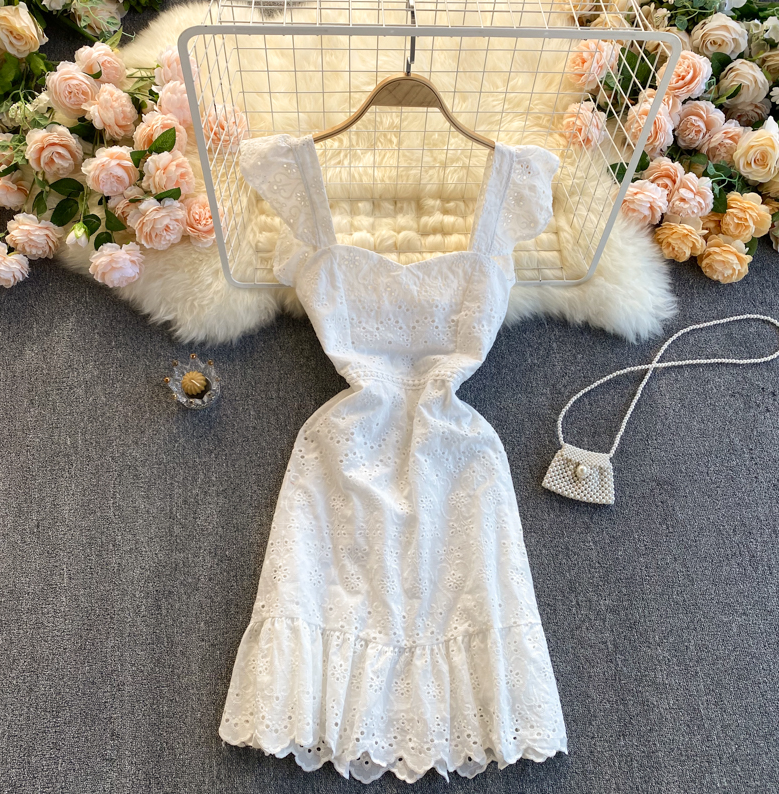 Cute A Line Lace Halter Strap Summer Dress on Luulla