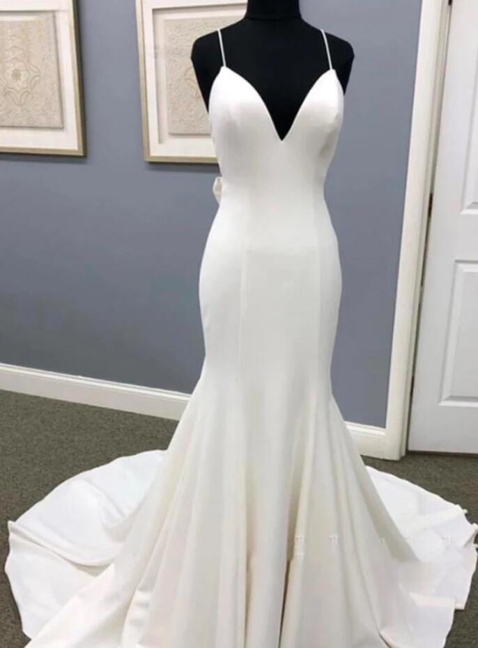 Spaghetti Strap Mermaid Wedding Dresses Women Bridal Gowns on Luulla