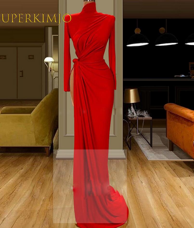 Simple A Line Split Stain Evening Dress On Luulla