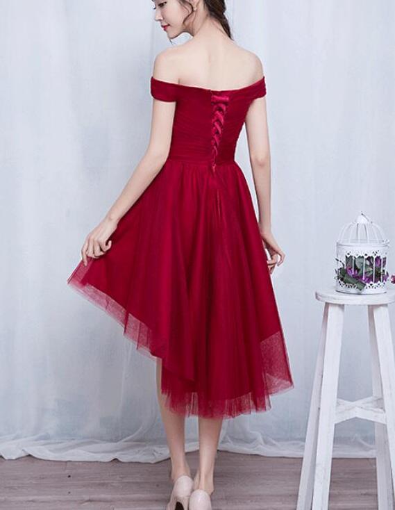 Stylish High Low Red Party Dresses on Luulla
