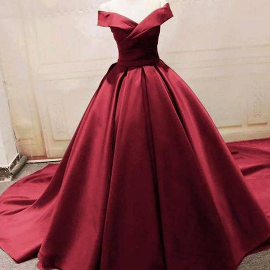 Simple Red Ball Prom Dresses For Women on Luulla
