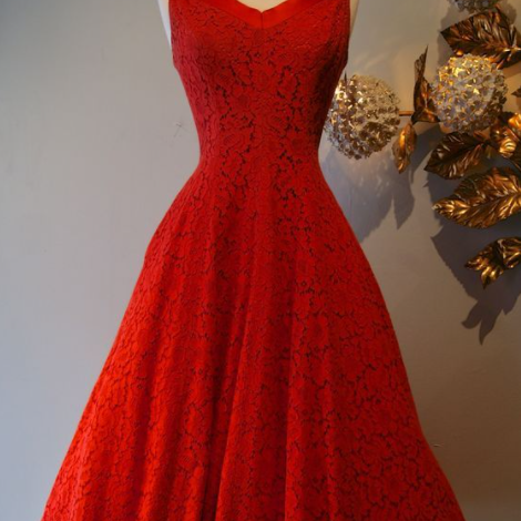 Red Prom Dress,lace Prom Dress,a Line Prom Dress on Luulla