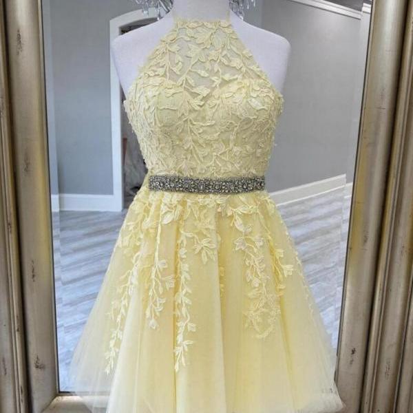 Modest Yellow Mermaid Short Simple Cheap One Shoulder Evening Dresses ...