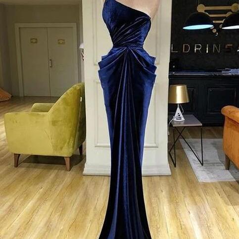 Charming Velvet Long Prom Dress on Luulla