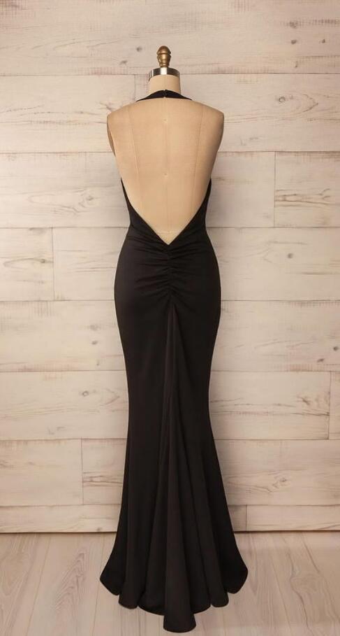 Halter Long Prom Dress,simple Prom Dress, Sexy Backless Prom/evneing ...