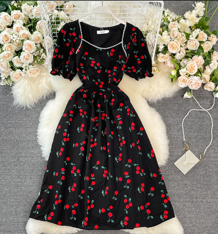 Sweet A Line Square Fashion Dress on Luulla