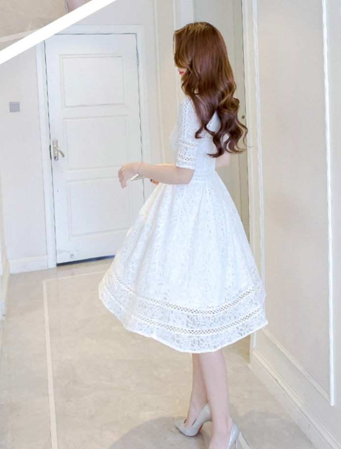 A Line Lace Short Dress Summer Dress on Luulla