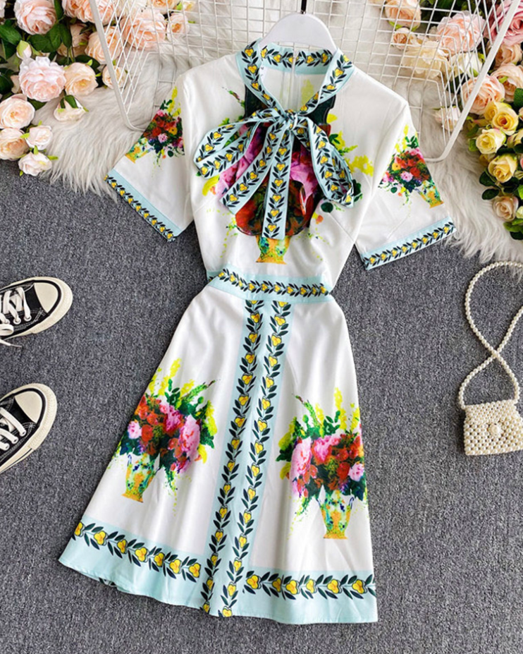 A Line Printed Dress on Luulla