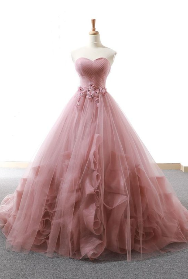 Tulle Long Prom Gown, Tulle Evening Dress on Luulla