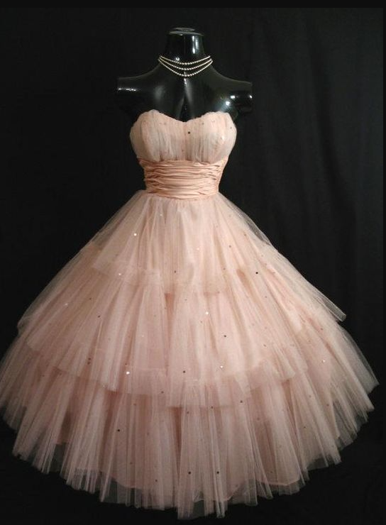 Pink Strapless Tulle Tea Length Short Homecoming Dress On Luulla