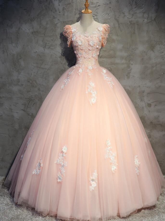 Floor Length Long Evening Dress Pink Prom Dress on Luulla