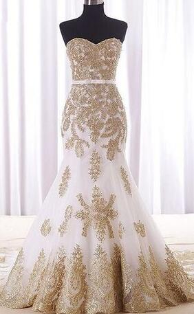 Sweetheart Mermaid Tulle Prom Dress With Lace on Luulla