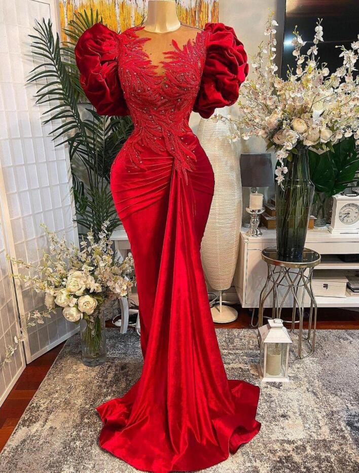 A Line Red Lace Prom Dresses on Luulla