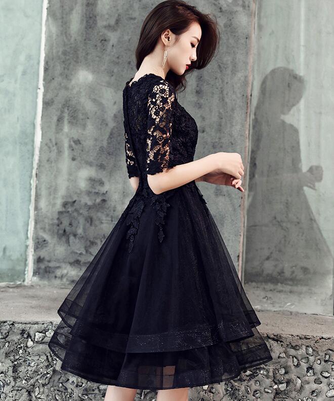 Sexy A Line Short Black Homecoming Dress on Luulla