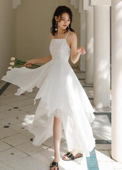 Simple Chiffon High Low Chic Party Dress on Luulla
