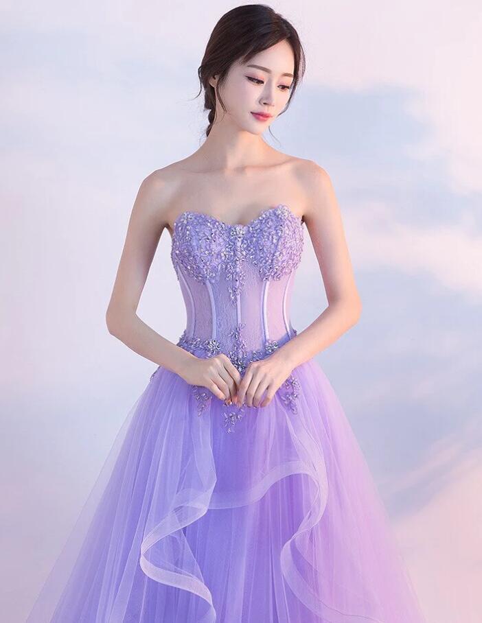 Princess Lilac Sweetheart Tulle Prom Dress on Luulla