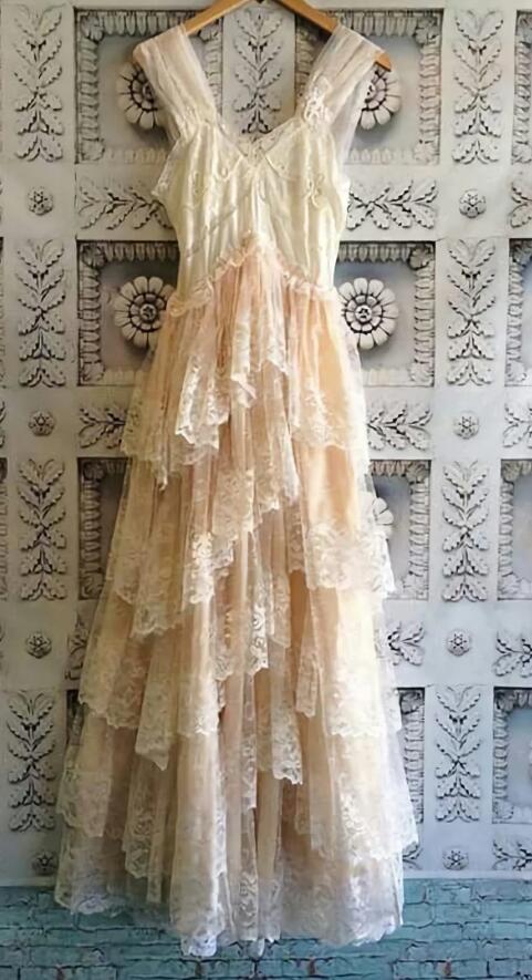 Elegant A Line Lace Tulle Prom Dresses on Luulla