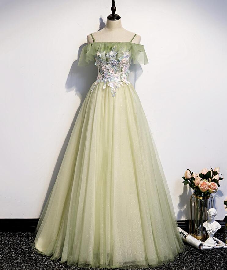 Beautiful Elegant A Line Cute Tulle Lace Formal Prom Dresses on Luulla