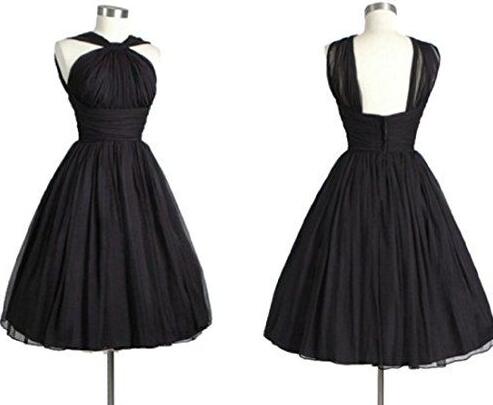 Simple Black Mini Skirt Prom Dress Evening Dress on Luulla