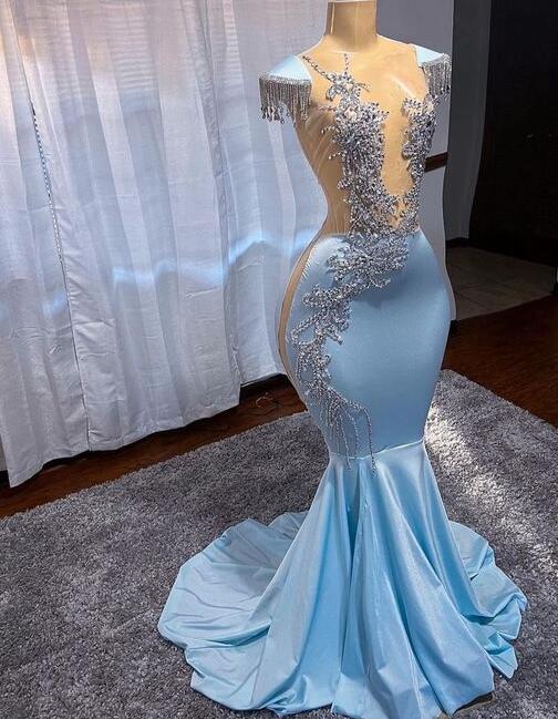 Long Embellished Evening Dress, Beading Prom Dress on Luulla